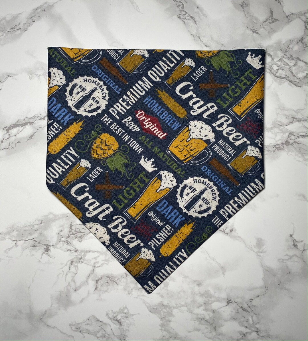 Craft Beer Premium Brew Snap on Dog Bandana - Etsy