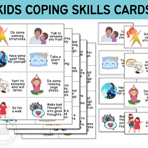 Alphabet Coping Skills Cards Self Regulating Cards - Etsy