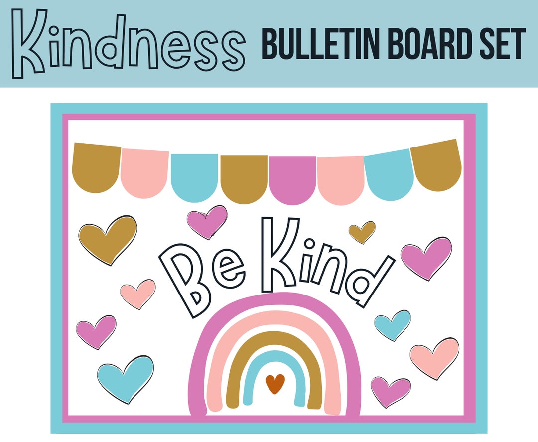 Be Kind Bulletin Board Kindness Bulletin Board Set Be Kind - Etsy