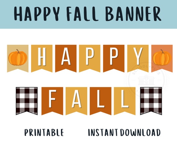 Fall Pennant Banner Clip Art Free