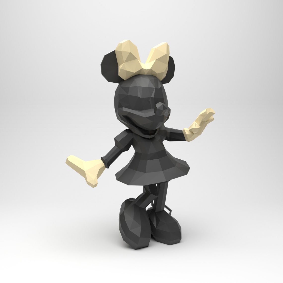 Minnie Mouse Papercraft/minnie/mickey/papercraft/origami/lowpoly/paper ...