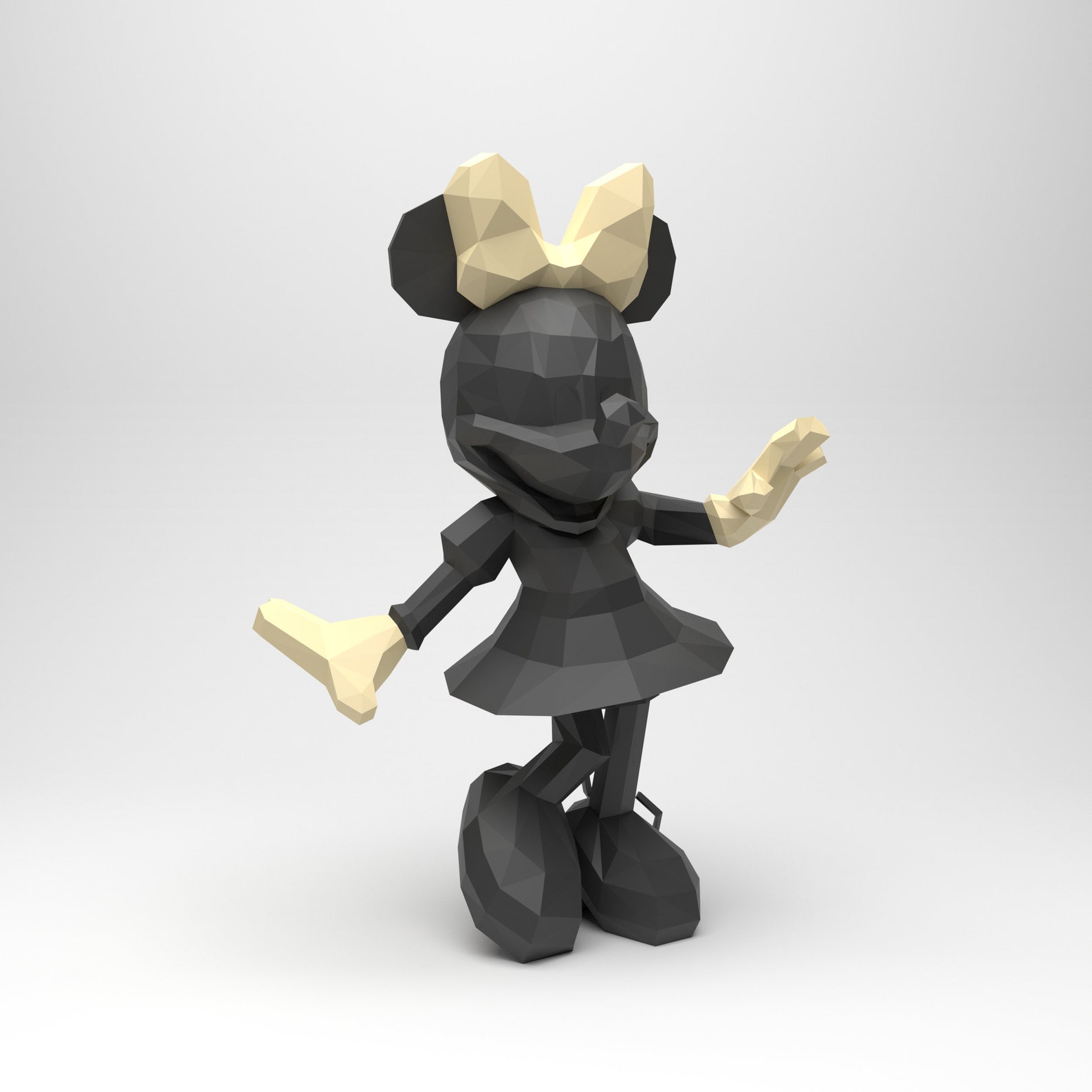 Minnie Mouse Papercraft/minnie/mickey/papercraft/origami/lowpoly/paper ...