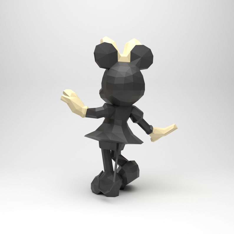 Minnie Mouse Papercraft/minnie/mickey/papercraft/origami/lowpoly/paper ...