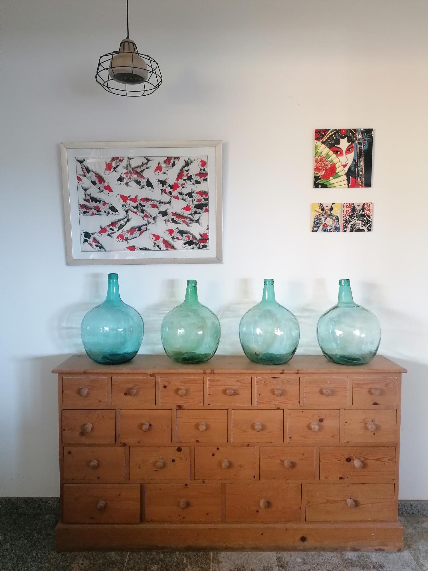 Vintage Handblown Glass Demijohn - Spanish, 16L - Etsy