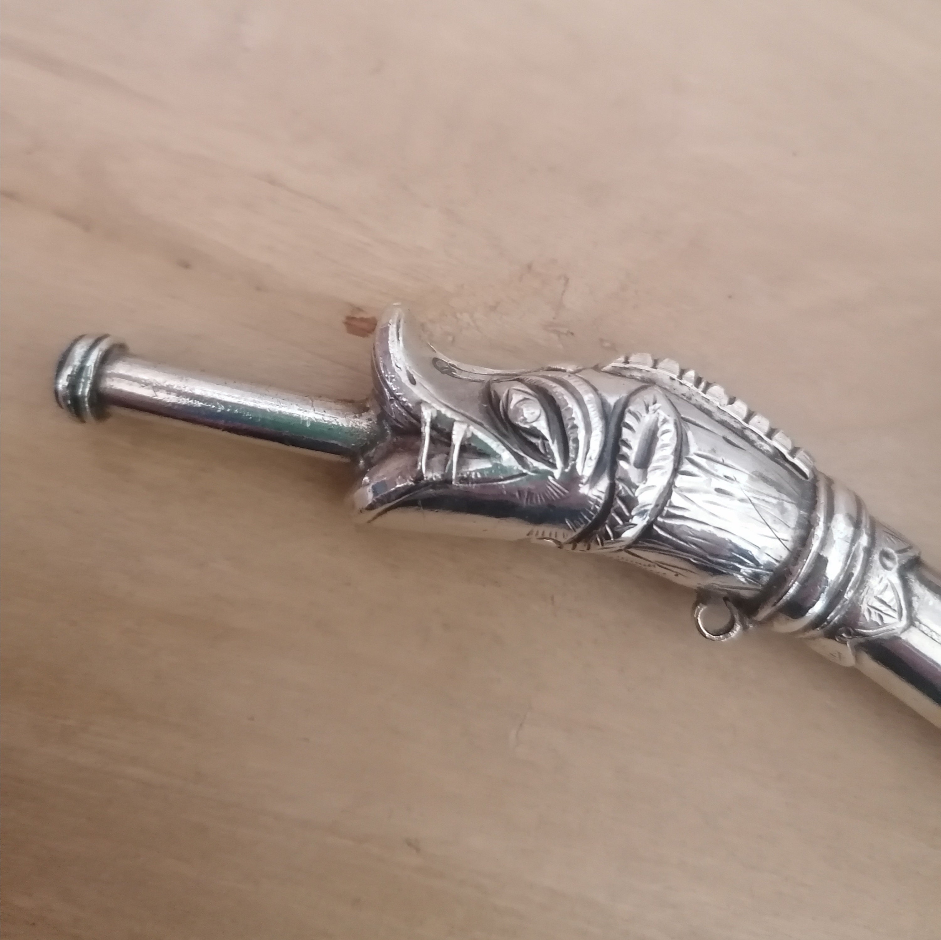 Antique Solid Silver Smoking Pipe - Etsy