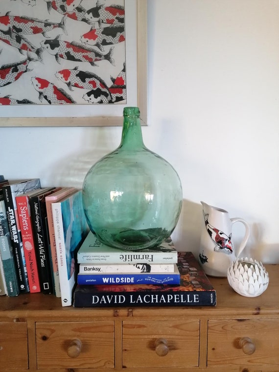Vintage Handblown Glass Demijohn Spanish 16L | Etsy