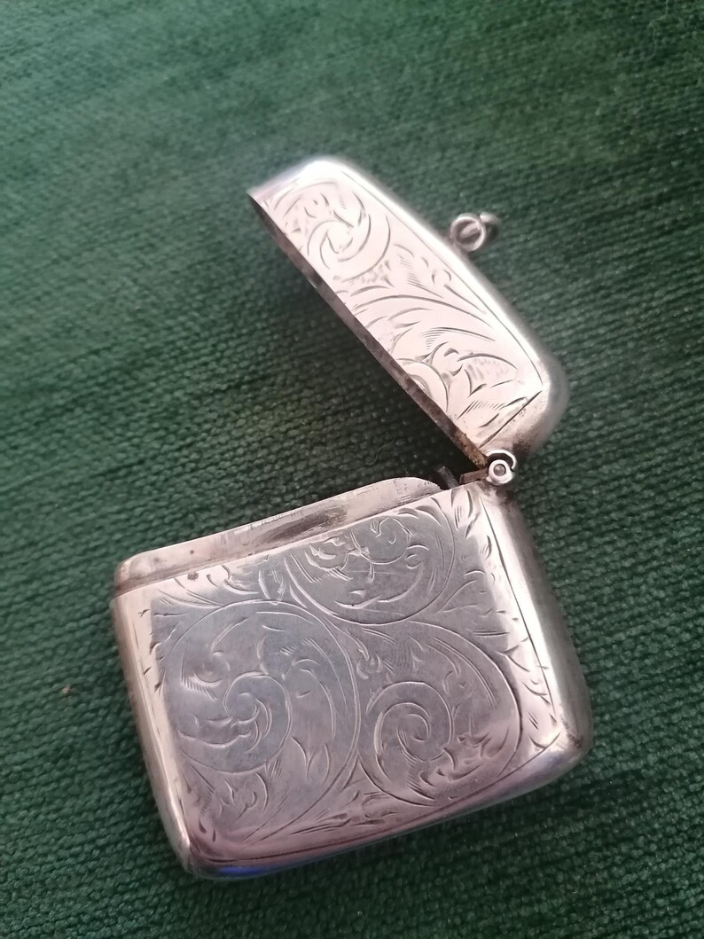 Vintage Engraved Vesta Matchbox 1915 - Etsy