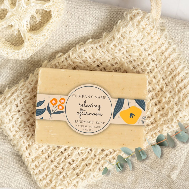 Floral Soap Label Template, Editable in Canva (digital Labels) - Etsy