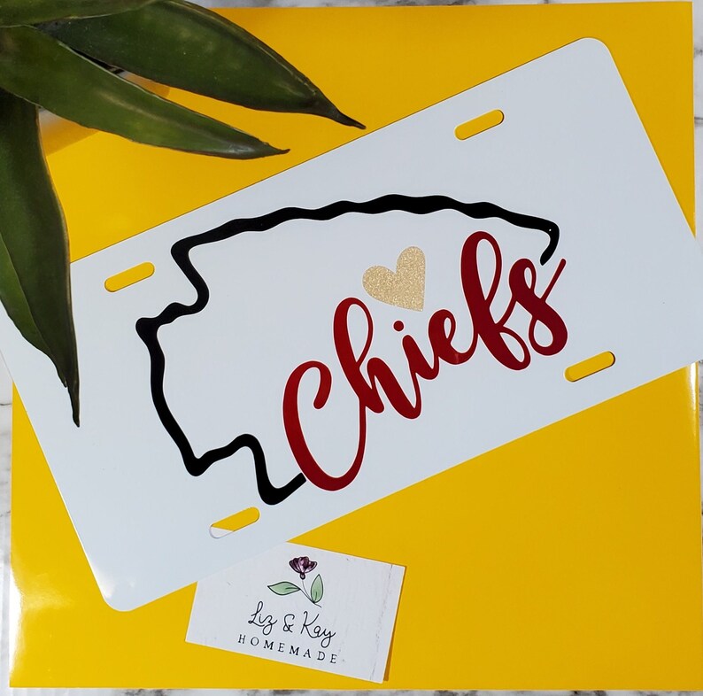 KC CHIEFS License Plate Custom Chiefs License Plate front - Etsy
