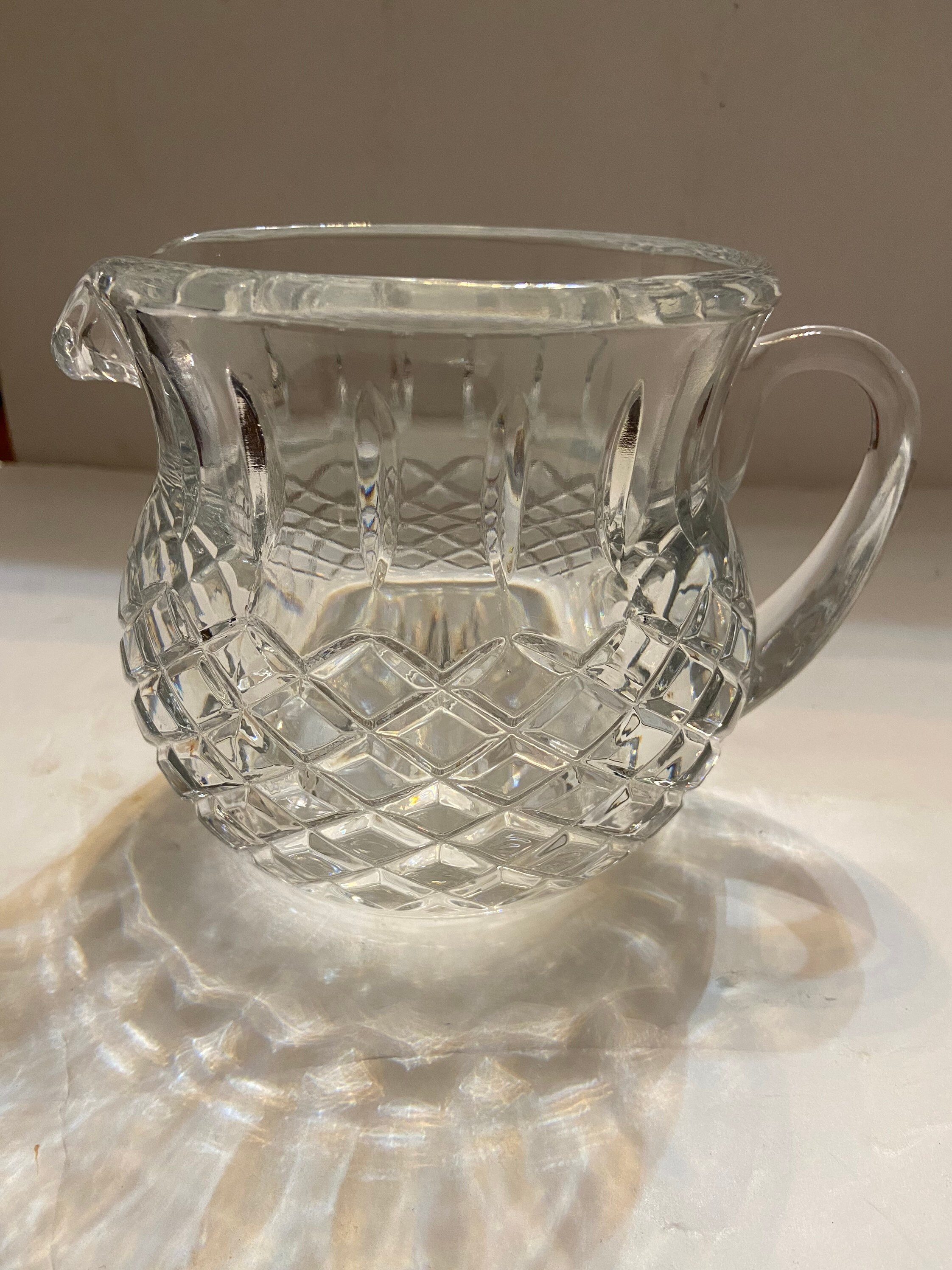 Lead Crystal Squat Pitcher - Etsy