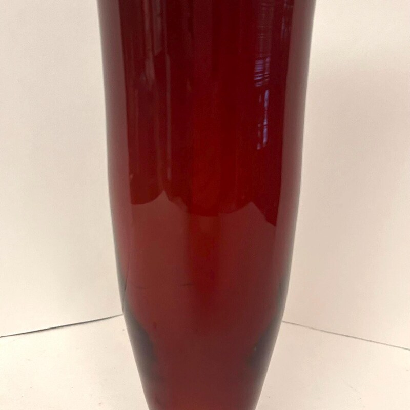 Ruby Red Vase - Etsy