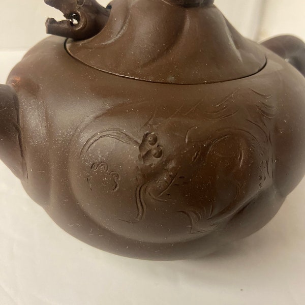 Chinese Yixing Fu Hua Long Fish Turned to Dragon) Dragon Head Ceramic ...