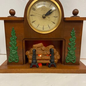 Vintage Electric Fireplace Mantle Clock - Etsy