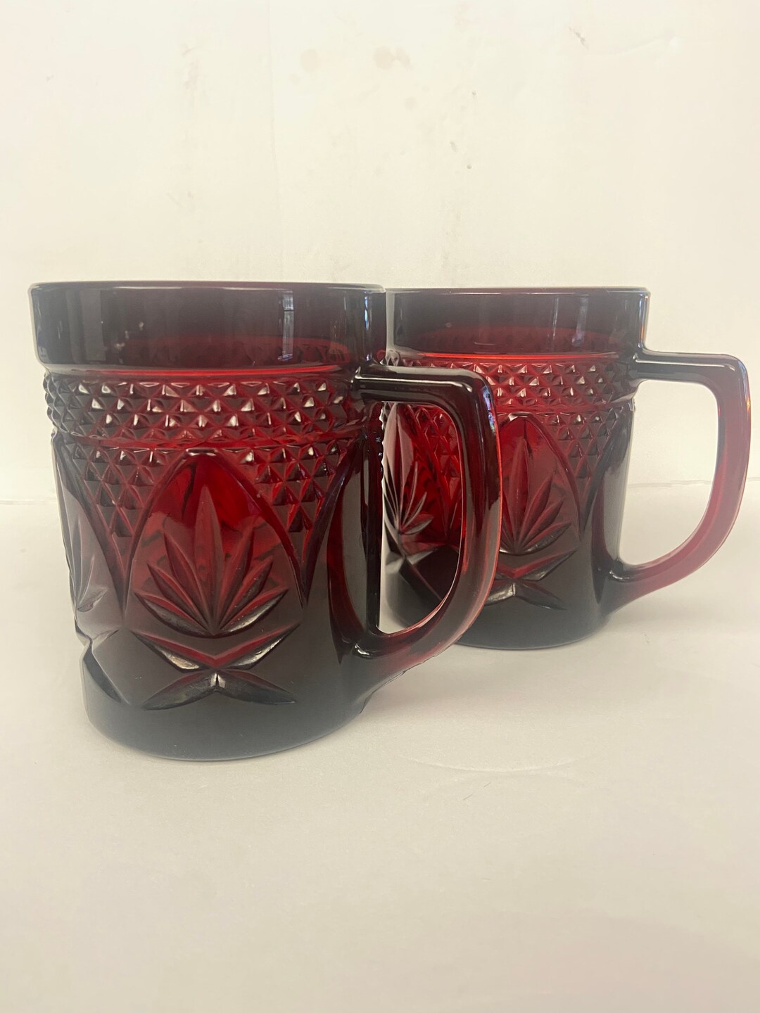 Ruby Red Luminarc Cristal Darques Glasses - Etsy