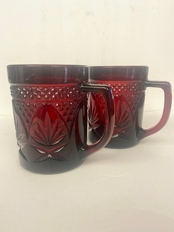 Ruby Red Luminarc Cristal Darques Glasses - Etsy