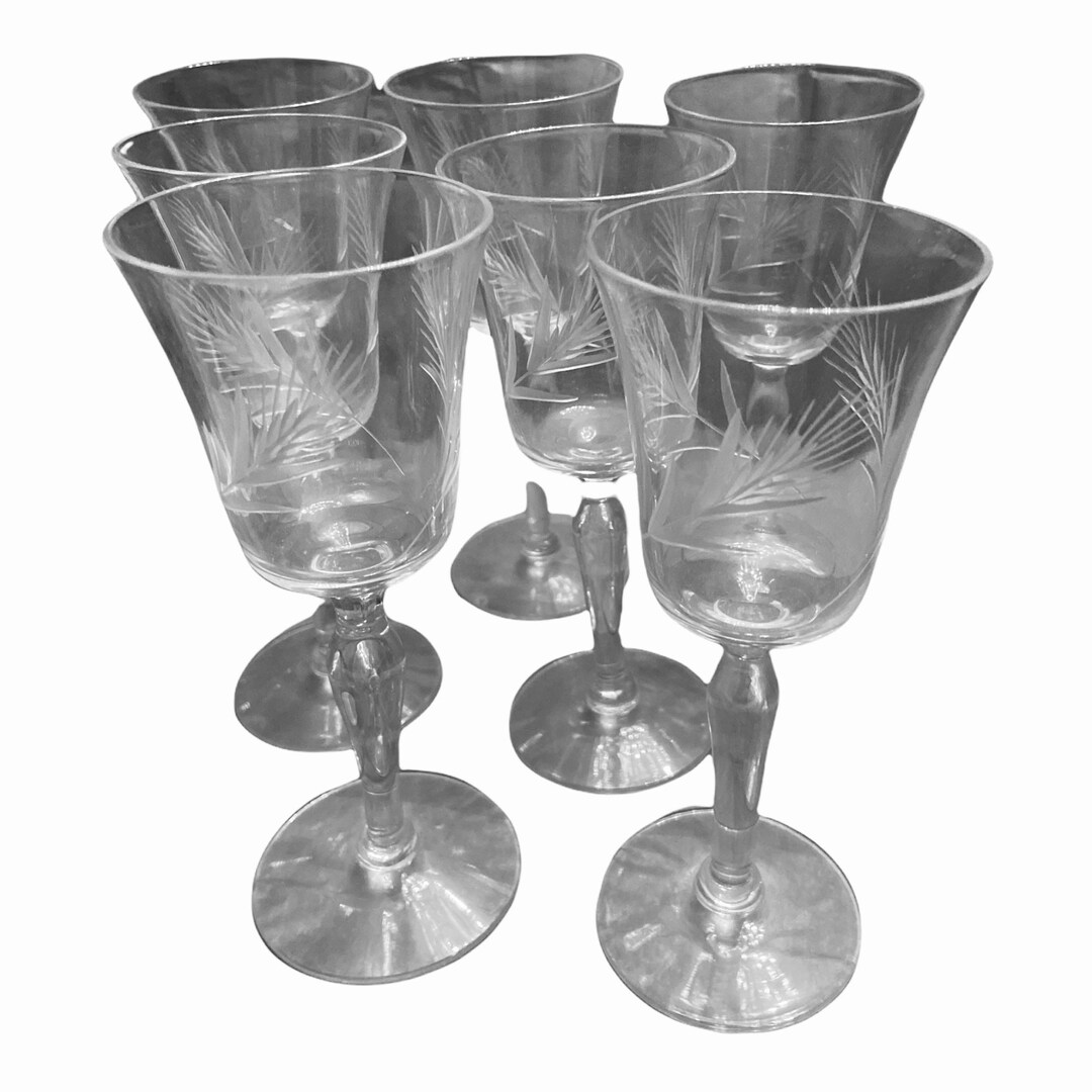 Vintage Wheat Pattern Cordial/cocktail Glasses, Set of 7. - Etsy