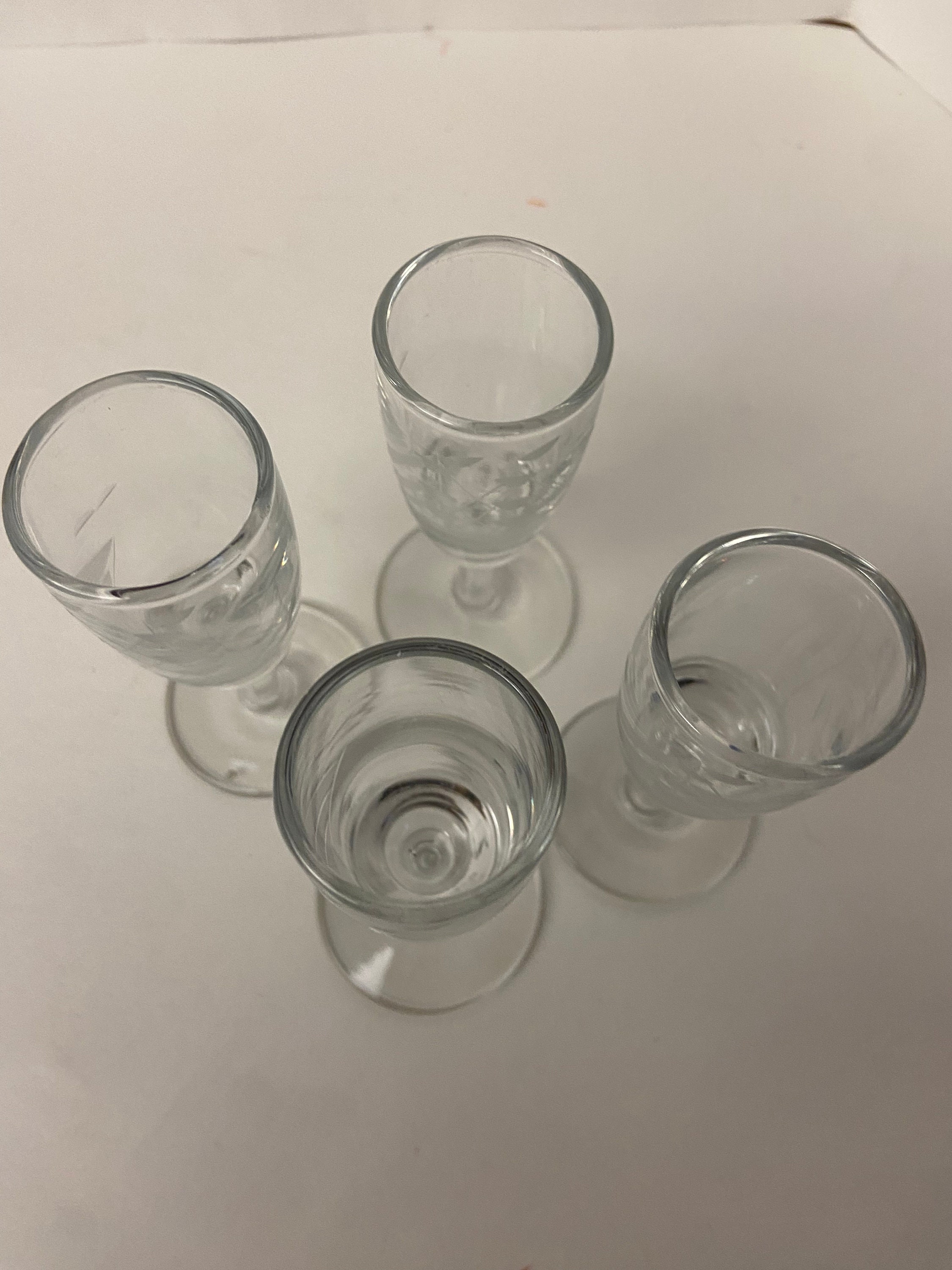 Javit Crystal Cordial Glasses Set of 4 Clipper Ships and Seagulls - Etsy