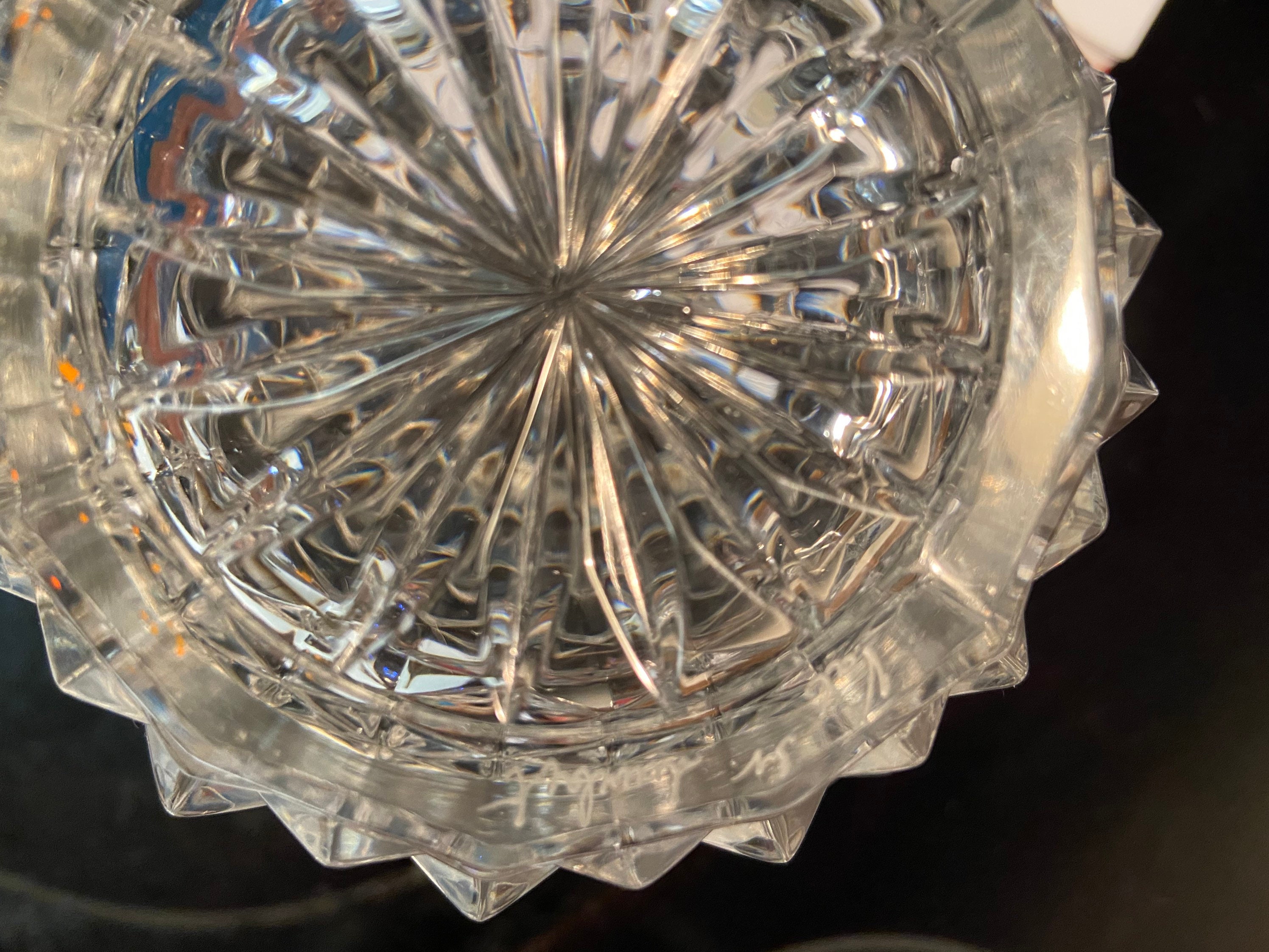 Vintage Val St Lambert Signed Crystal Vase - Etsy