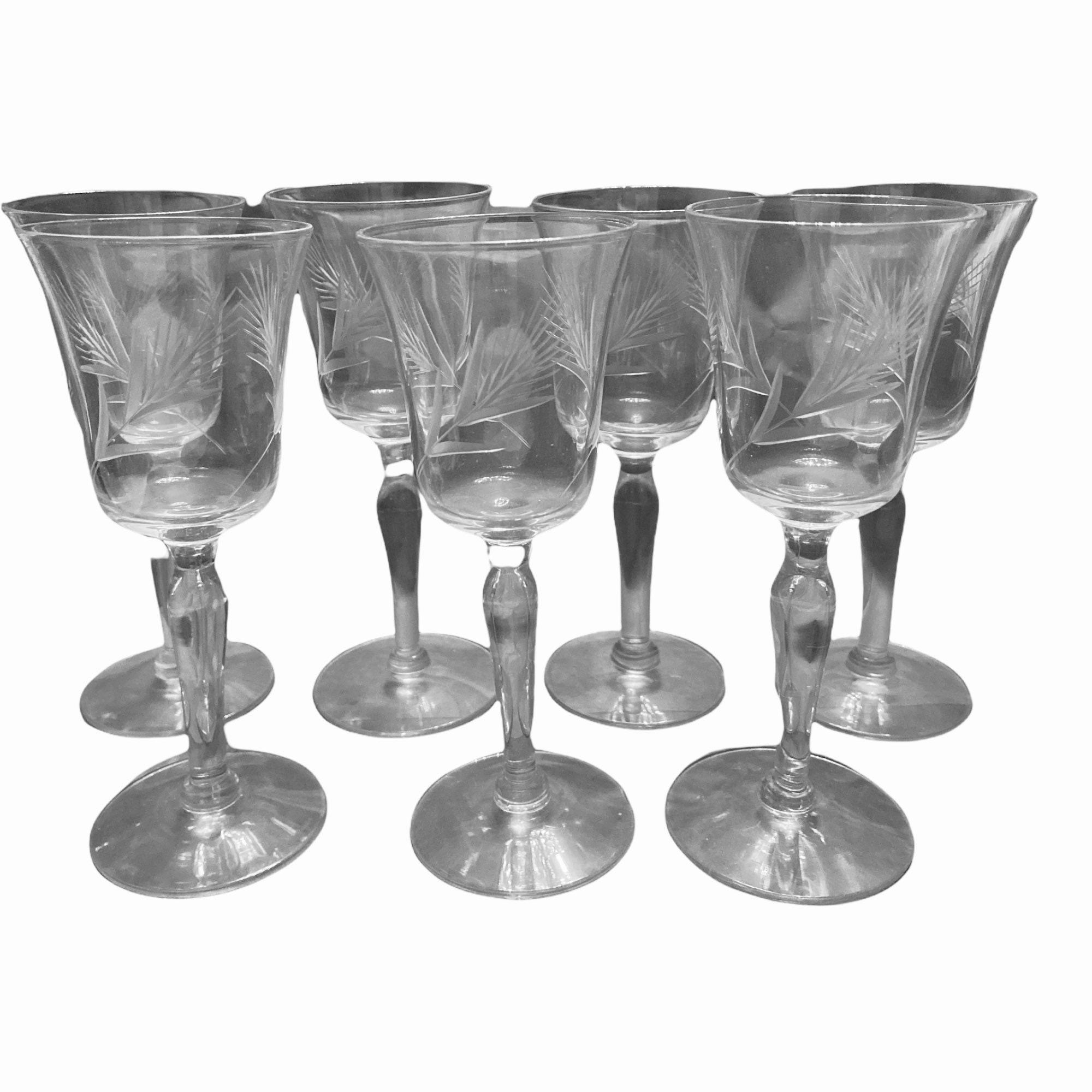 Vintage Wheat Pattern Cordial/cocktail Glasses, Set of 7. - Etsy