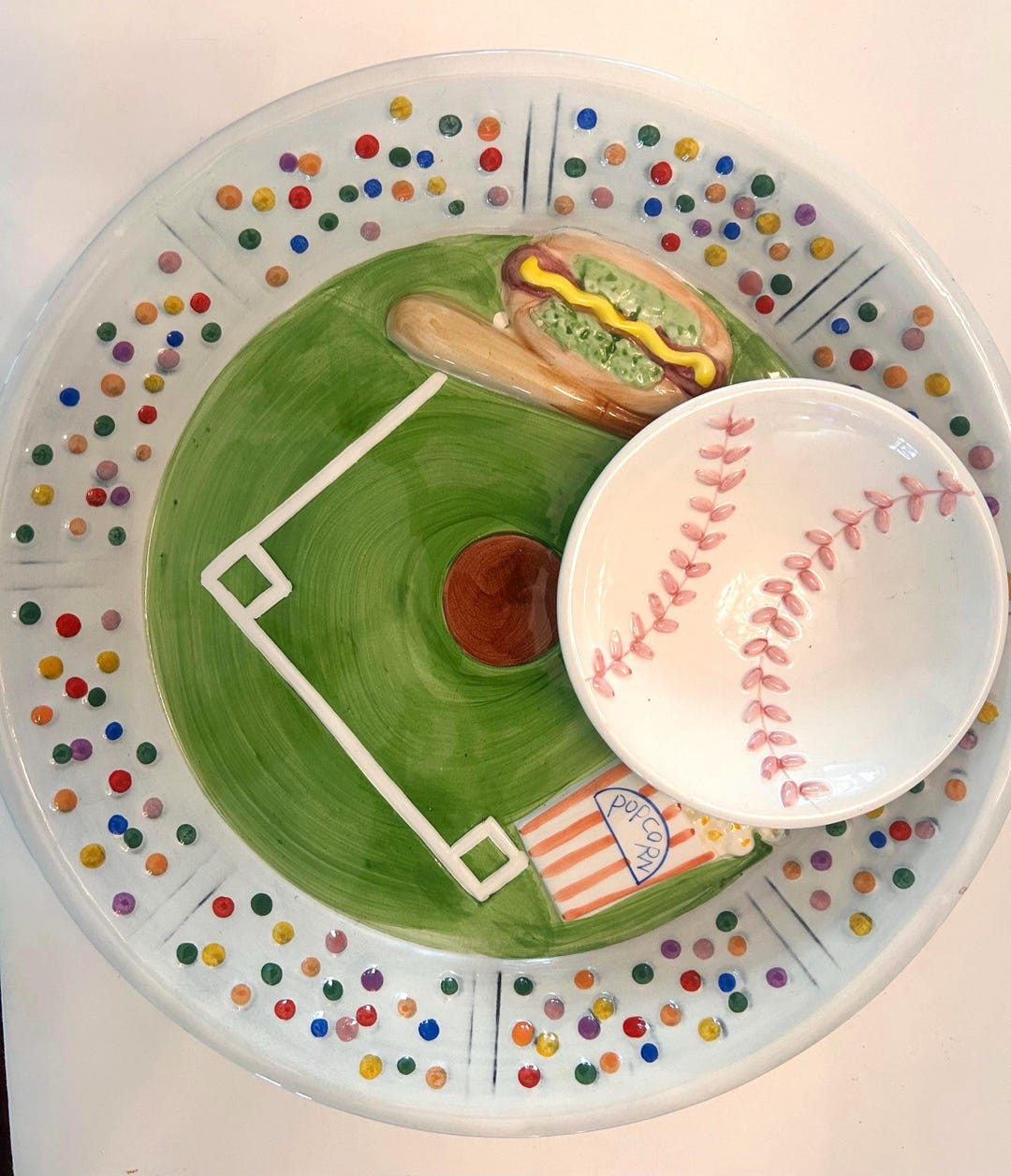 Colorful 12” Baseball Stadium Serving Platter - Etsy