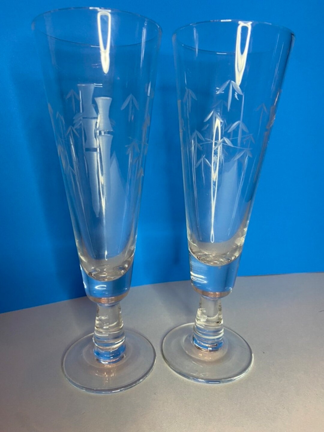 Noritake Vintage Bamboo Glassware Etched 15 Pc - Etsy