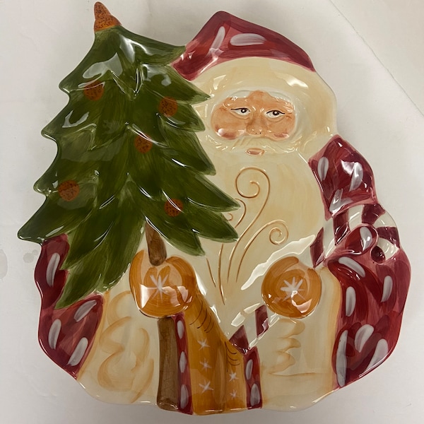 Santa Plate - Etsy