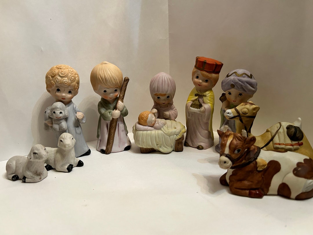 Vintage Porcelain Nativity Scene by Homco - Etsy
