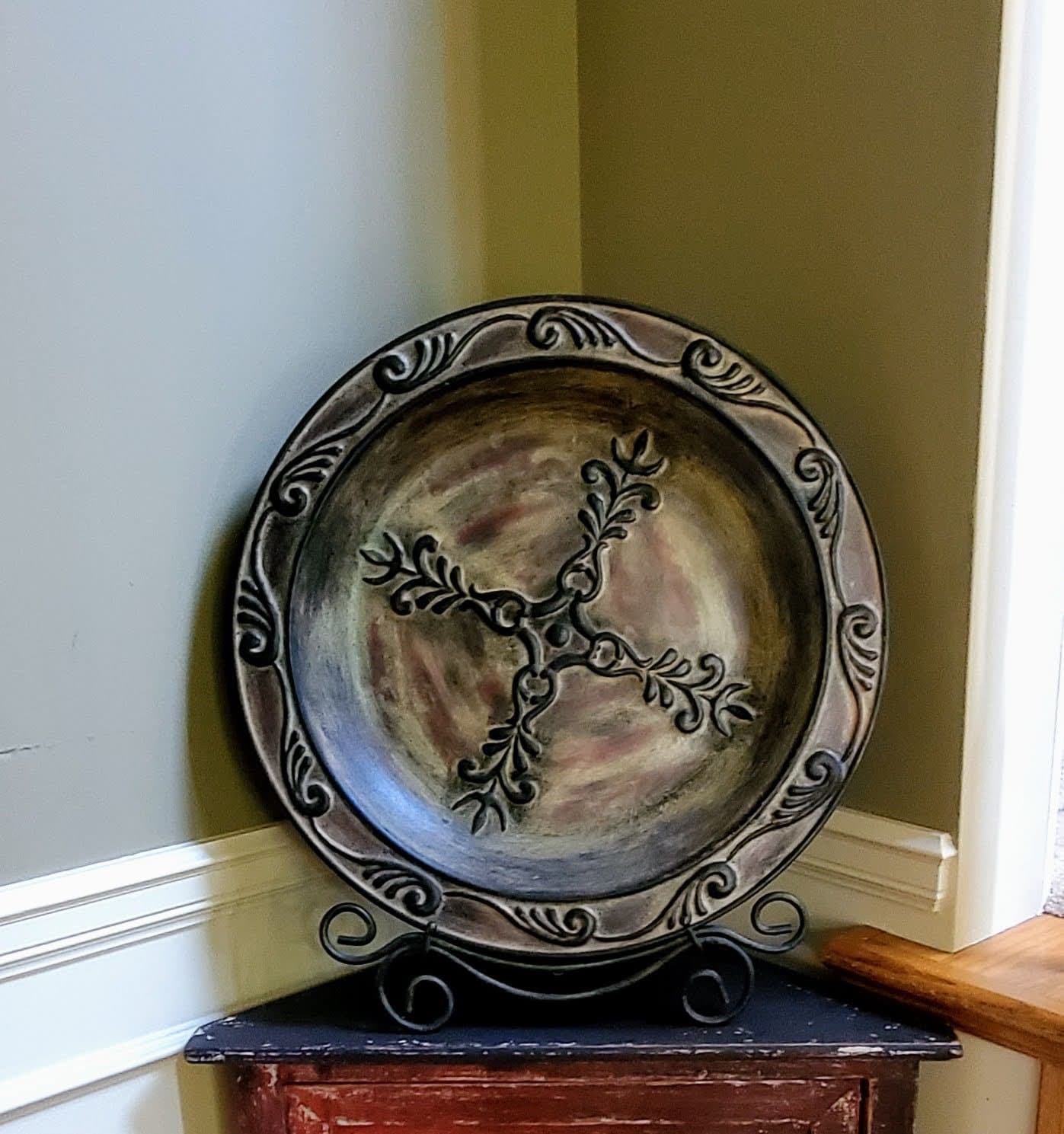 Large Decorative Plates Table Vintage Collectible Platter Gift Decor ...