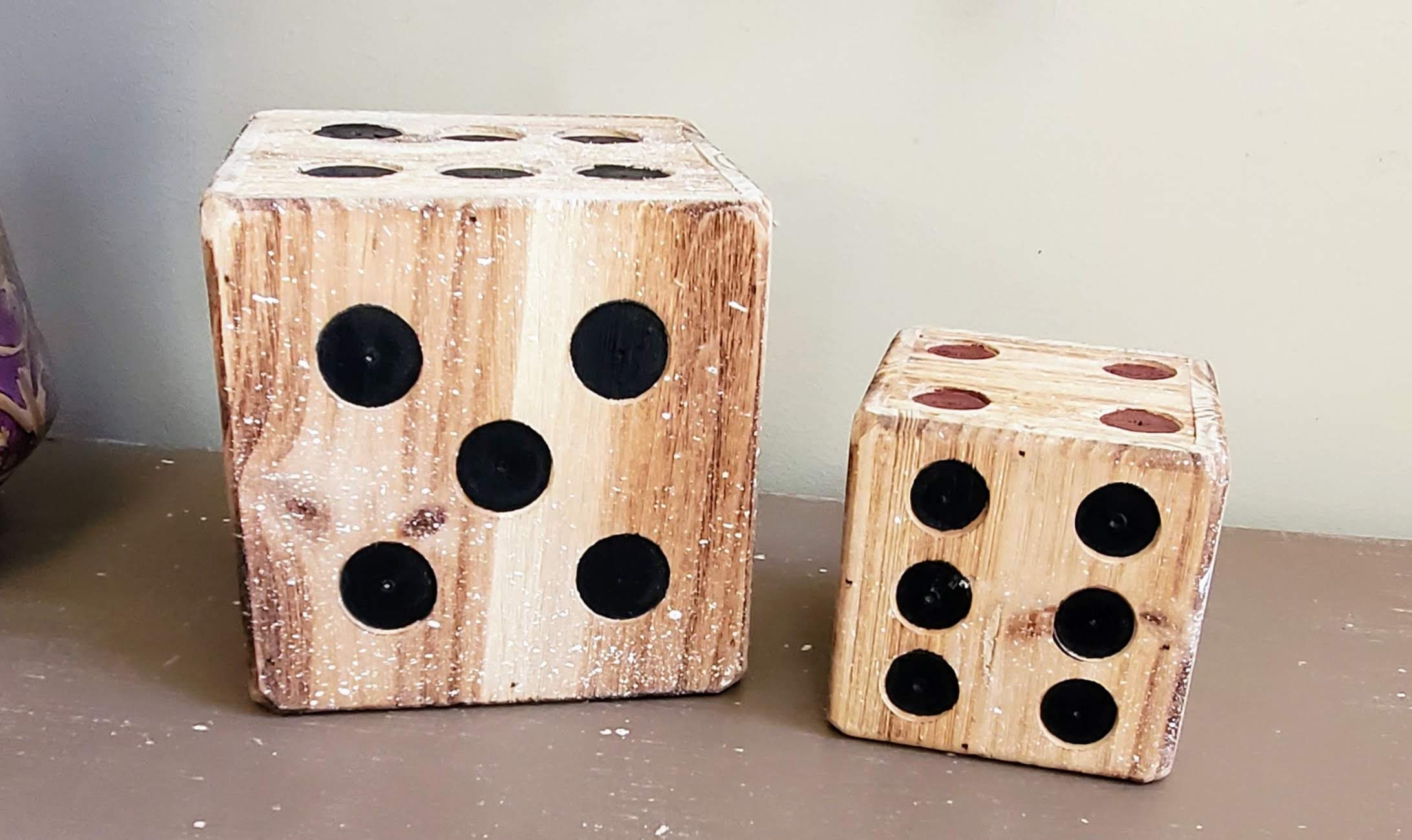 Large Wooden Dice Set Housewarming Gift Wood Handmade for Home Decor ...