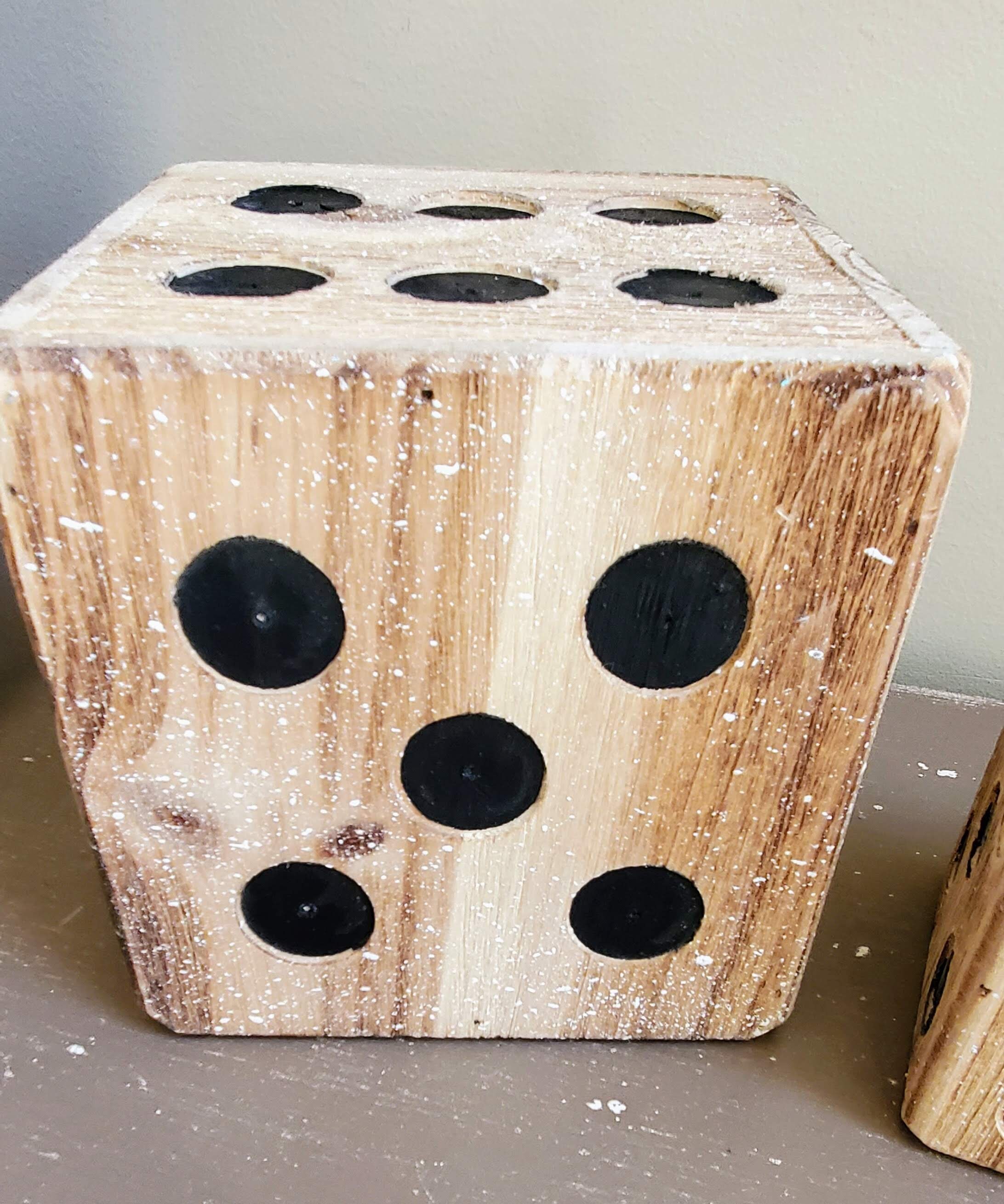 Large Wooden Dice Set Housewarming Gift Wood Handmade for Home Decor ...