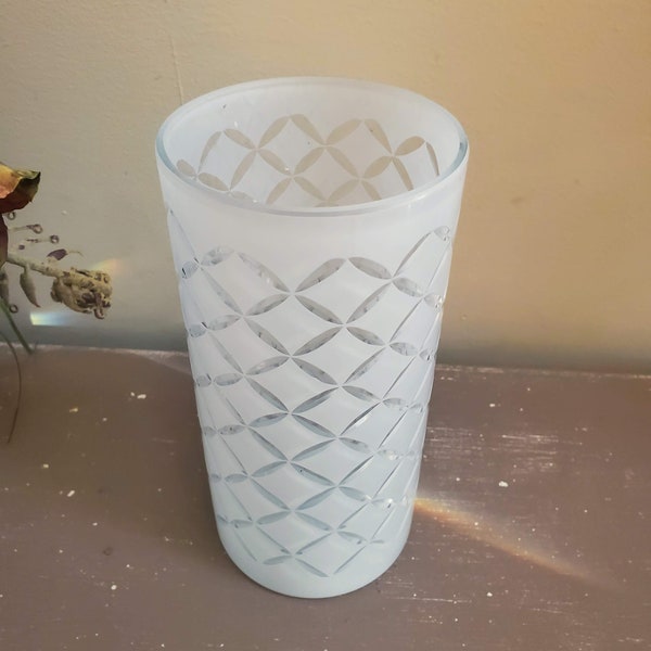 Frosted Glass Vase - Etsy