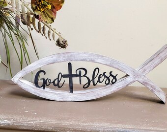 Christian Fish Wood Wall Art - Etsy