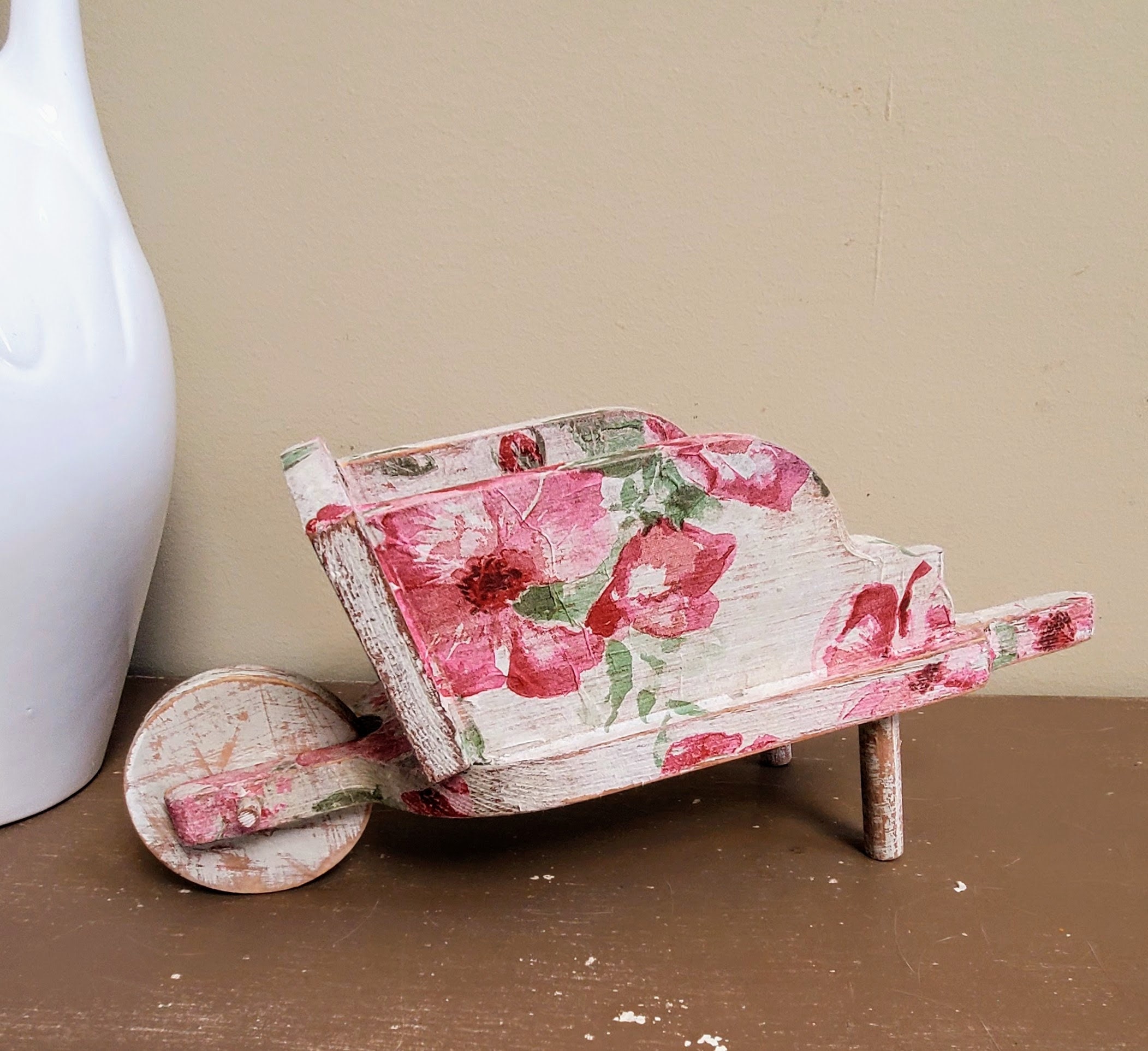 Miniature Wheelbarrow Mini Fairy Garden Accessories Small Vintage Tools ...