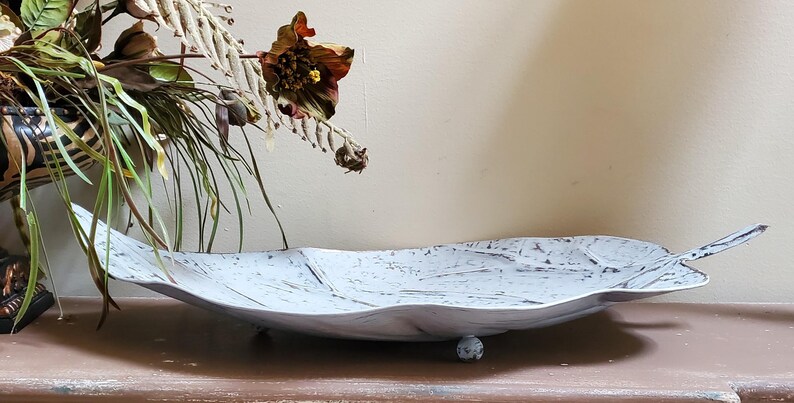 Large Leaf Shaped Tray Vintage Serving Mid Century Modern Farmhouse ...