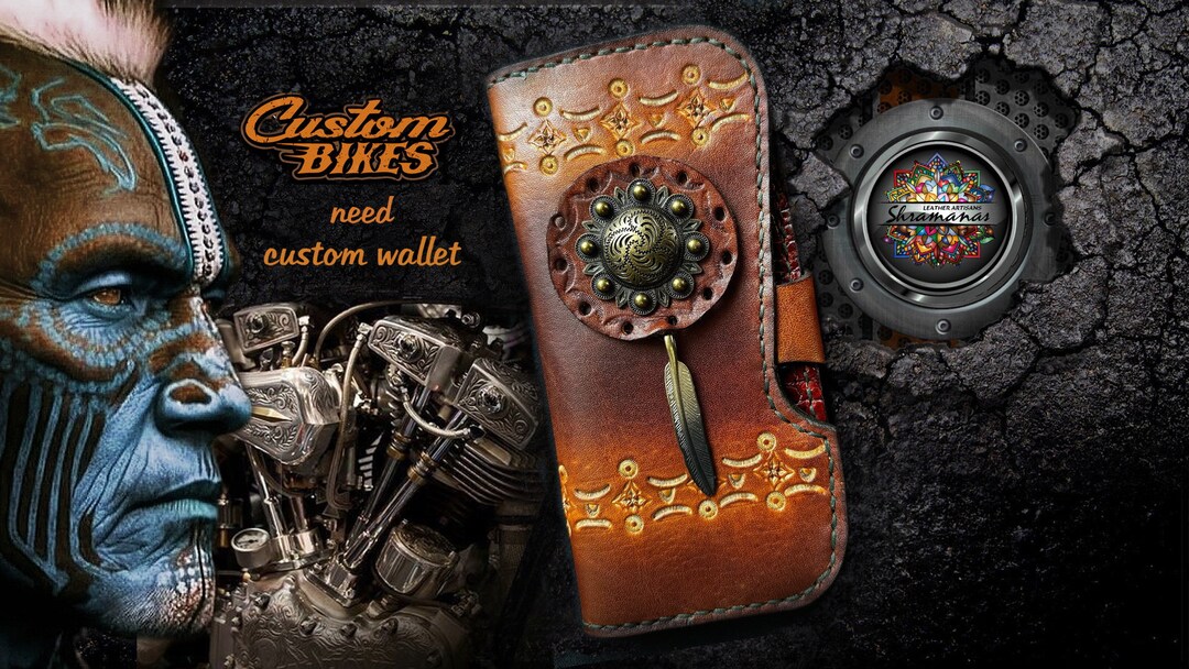 Wallet Leather, Wallet Motorcycle, Biker Wallet Chain, Anniversary Gift ...