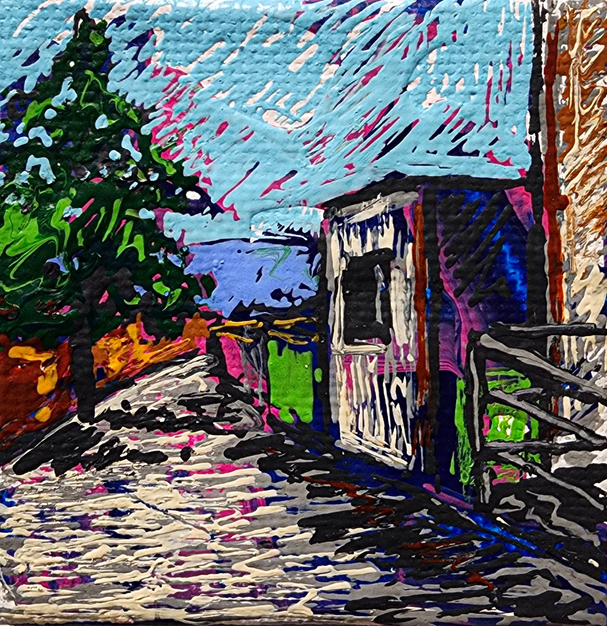 Small Impressionist Painting, Acrylic on Panel, Mini Art - Etsy