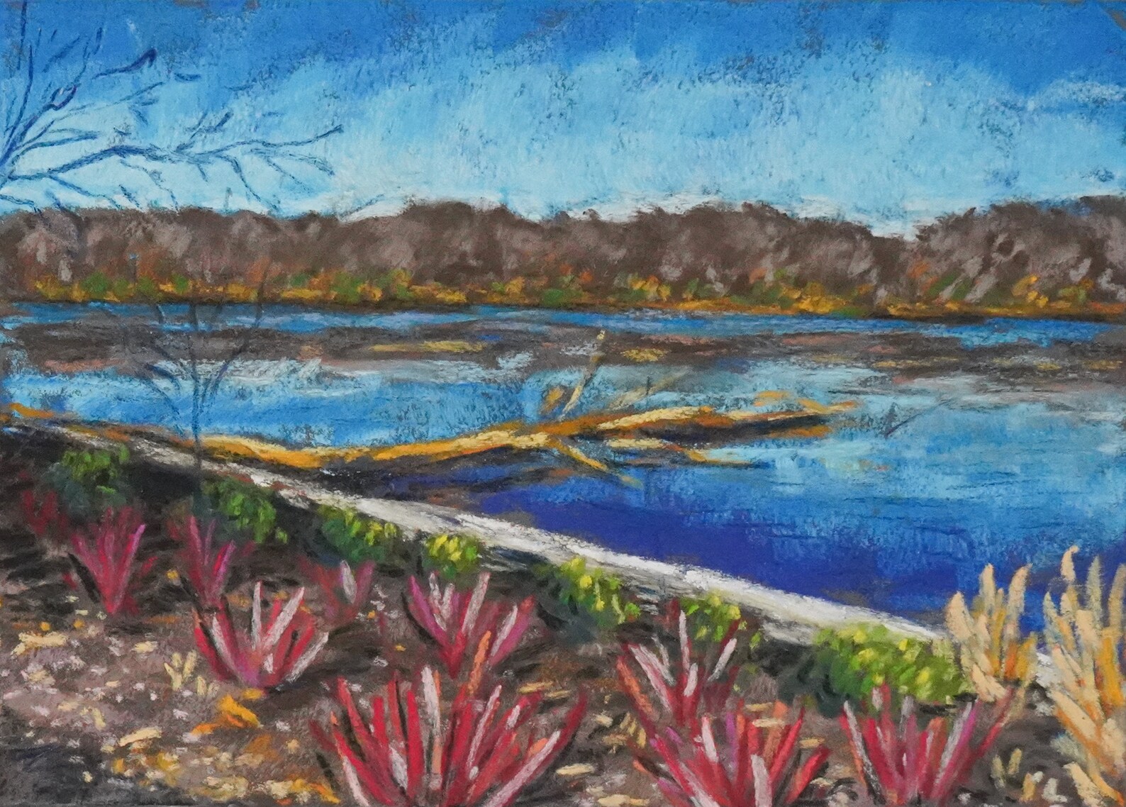 Small Impressionist Painting, Landscape, Acrylic on Panel - Etsy