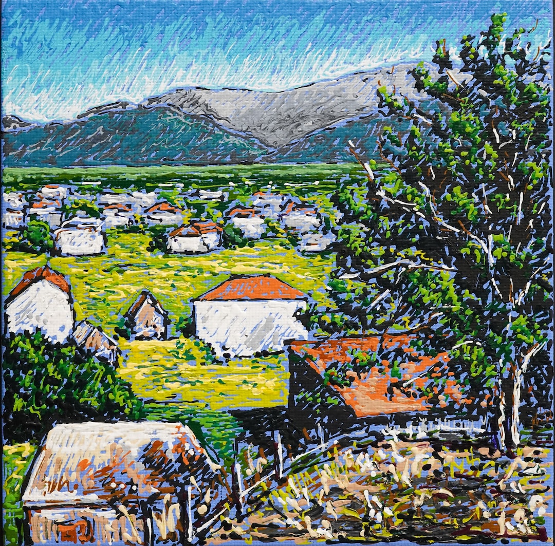 Small Impressionist Painting, Landscape, Acrylic on Panel - Etsy