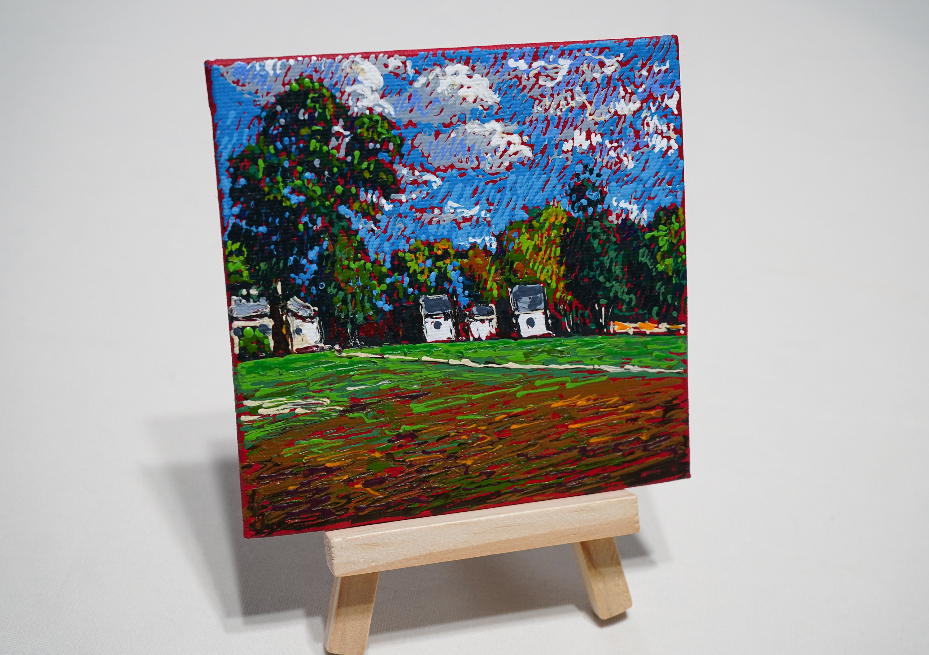 Small Impressionist Painting Landscape Acrylic on Panel - Etsy