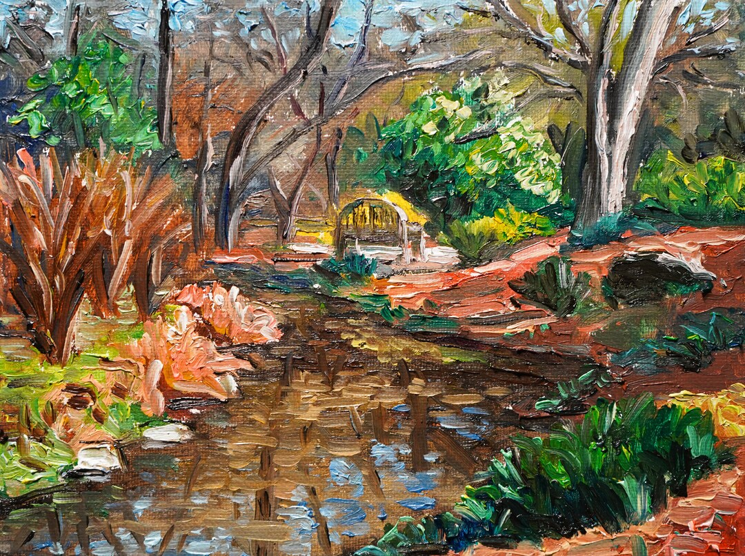 Small Landscape Painting, Oil on Panel, Impressionism - Etsy