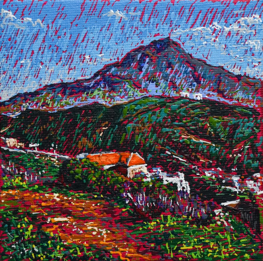 Small Impressionist Painting, Landscape, Acrylic on Panel, Mini Art - Etsy