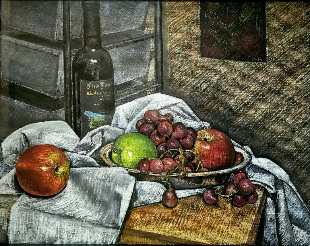 Pastel Painting, Still Life, Realistic Artwork - Etsy