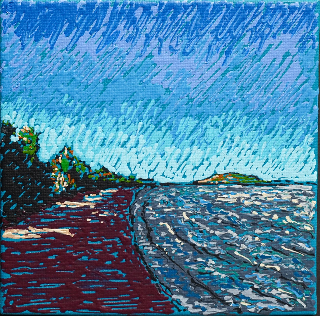 Small Impressionist Painting, Landscape, Acrylic on Panel, Mini Art - Etsy