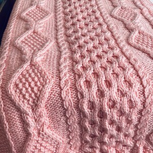Ready - Made Knit Throw in a Beautiful Pink Color - Etsy