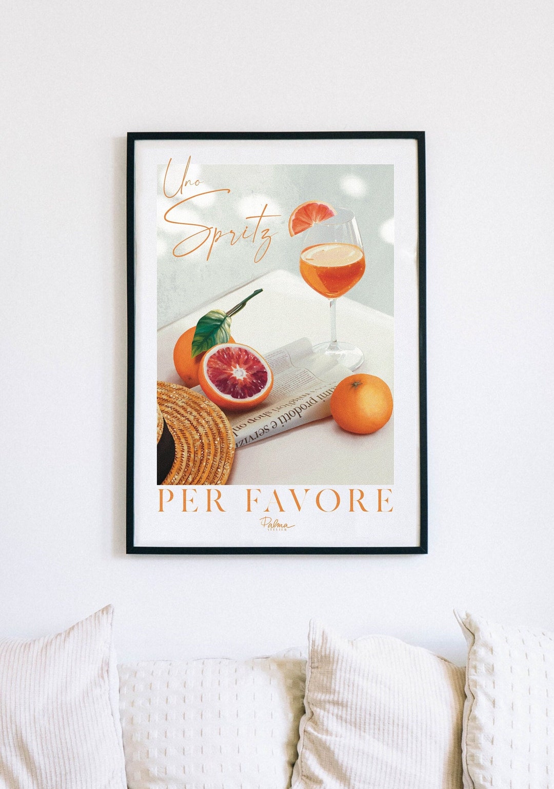 Spritz Italy Aperol Poster Illustration Long Drink Cocktail Mocktail ...