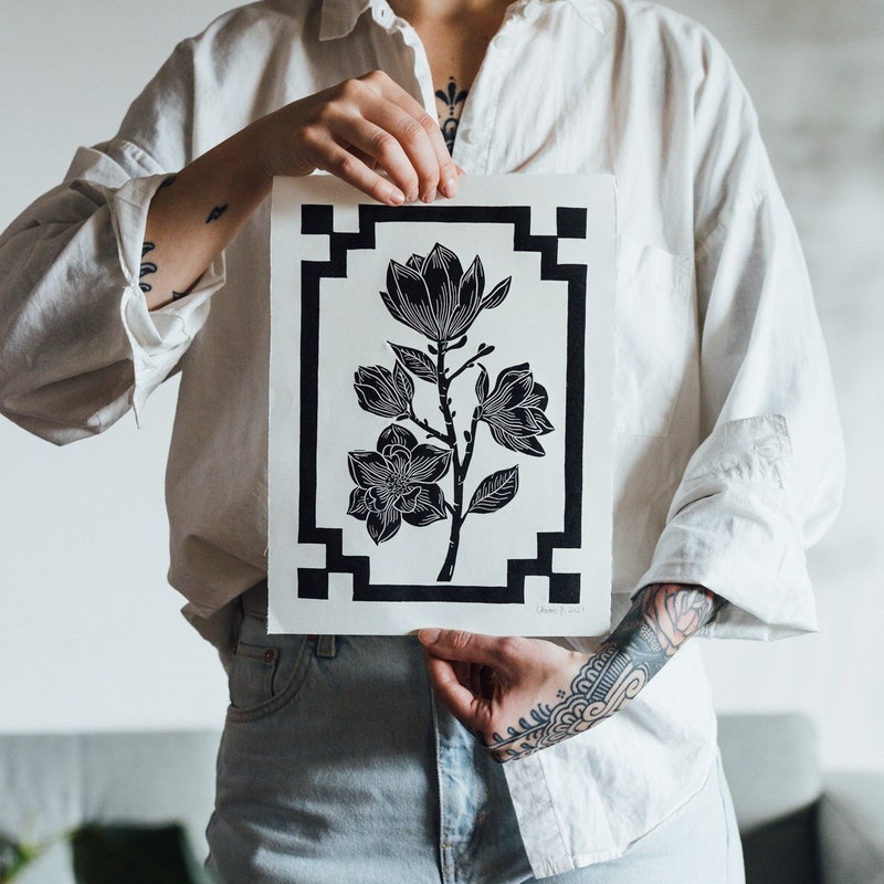 Lino Block Print - Etsy