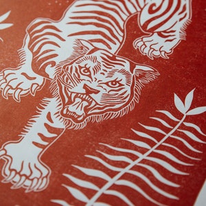 Lino Print, Linocut, Handmade Art Print, Unique Print, Block Print ...