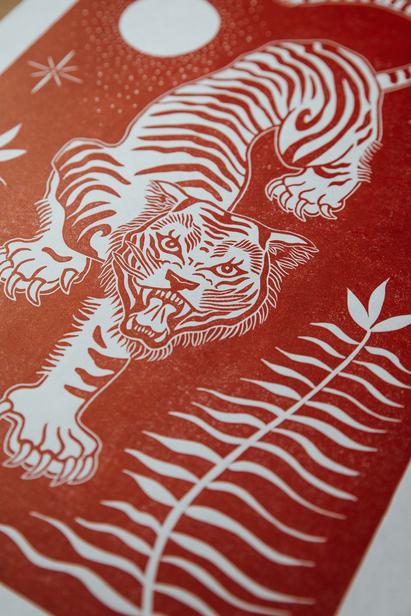 Lino Print, Linocut, Handmade Art Print, Unique Print, Block Print ...