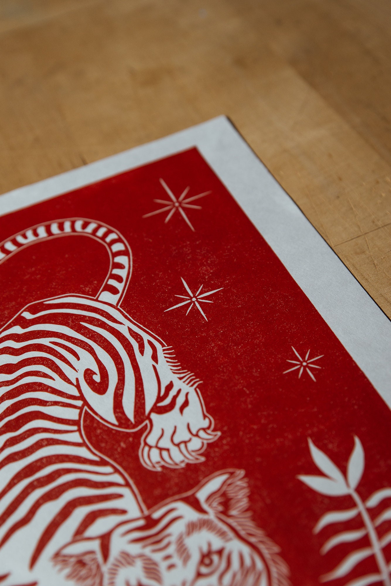 Lino Print, Linocut, Handmade Art Print, Unique Print, Block Print ...