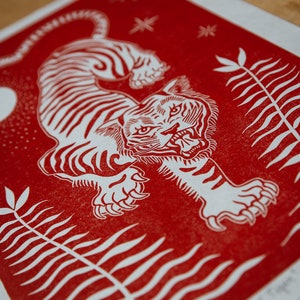 Lino Print, Linocut, Handmade Art Print, Unique Print, Block Print ...